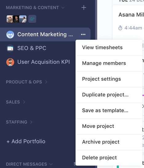 Project Portfolios Management with Nifty