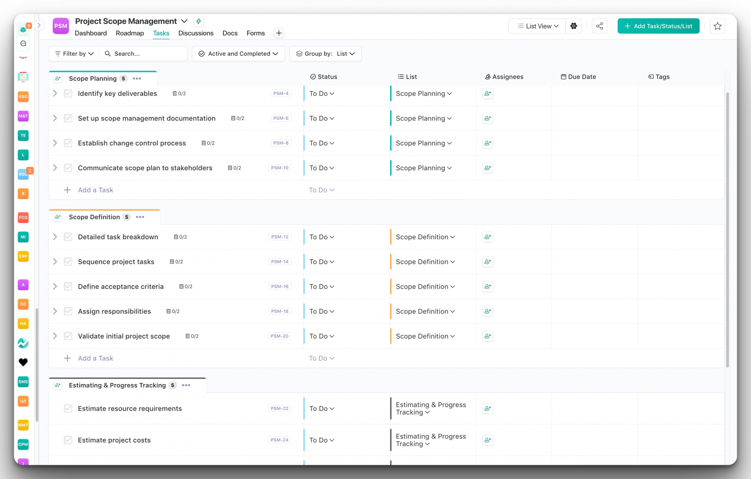 10 Key Project Management Knowledge Areas (PMBOK)