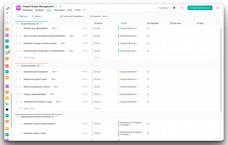 10 Key Project Management Knowledge Areas (PMBOK)