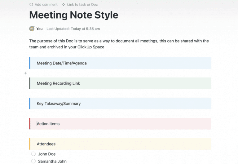 9 Meeting Notes Templates to Stay Organized | Nifty