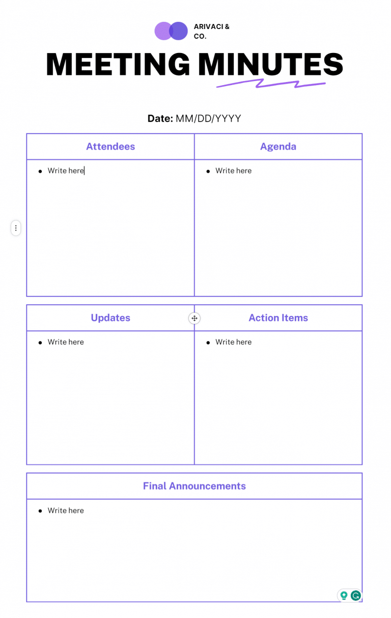 9 Meeting Notes Templates to Stay Organized | Nifty