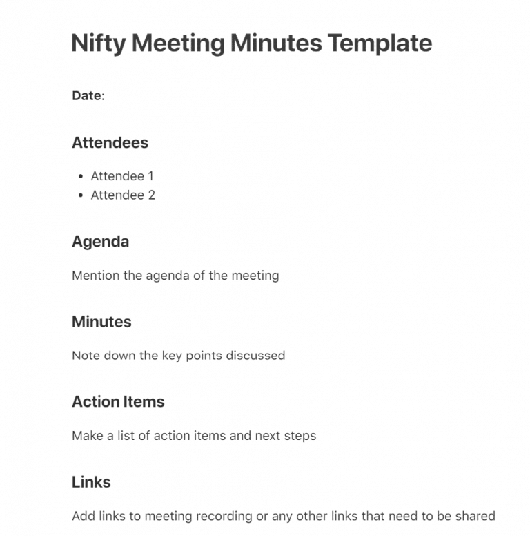 9 Meeting Notes Templates to Stay Organized | Nifty