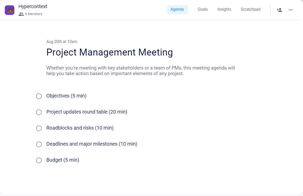 15 Meeting Agenda Templates In Nifty, Docs, Excel, and More | Nifty Blog